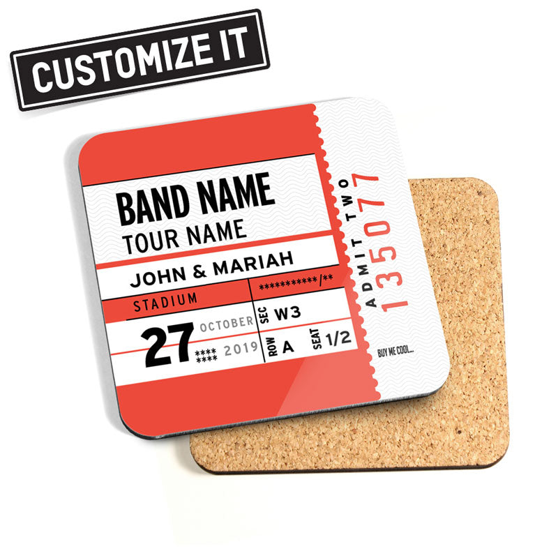 Concert Stub - Custom - Coaster - buymecool